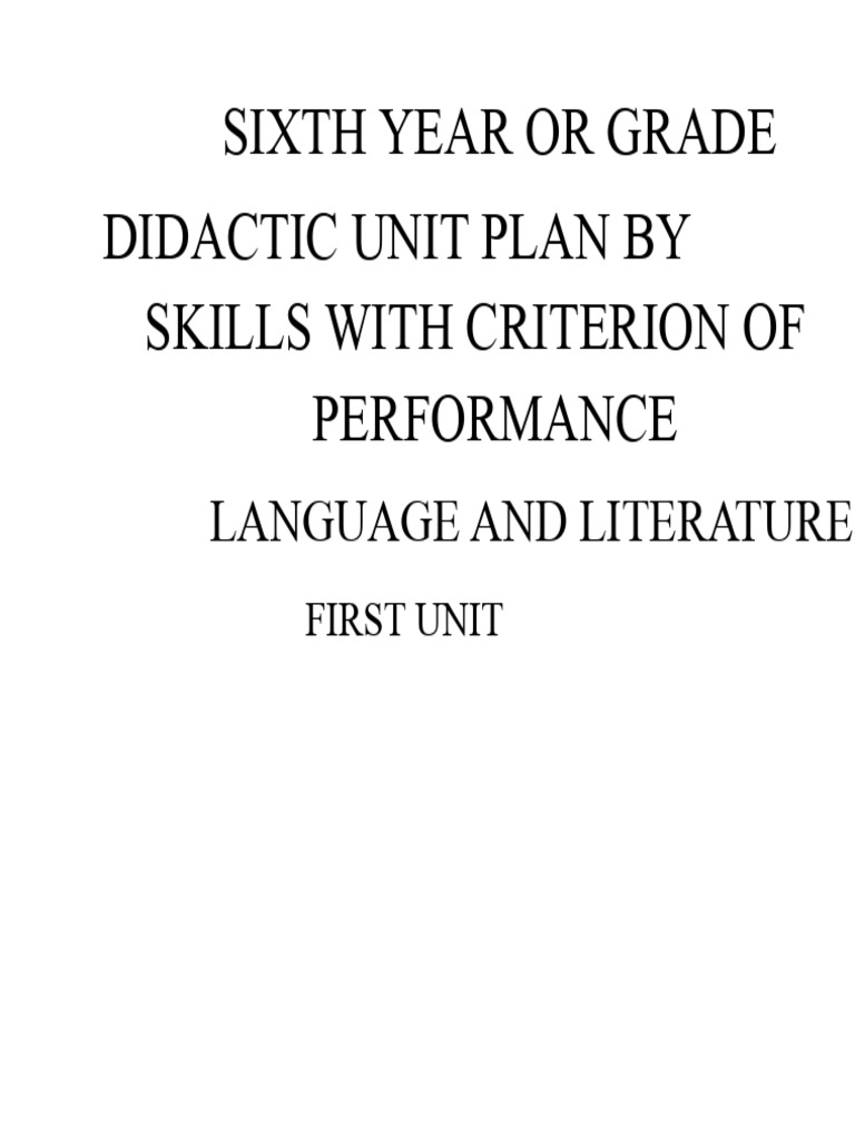 6th Grade Spanish Language and Literature | PDF | Reading Comprehension ...