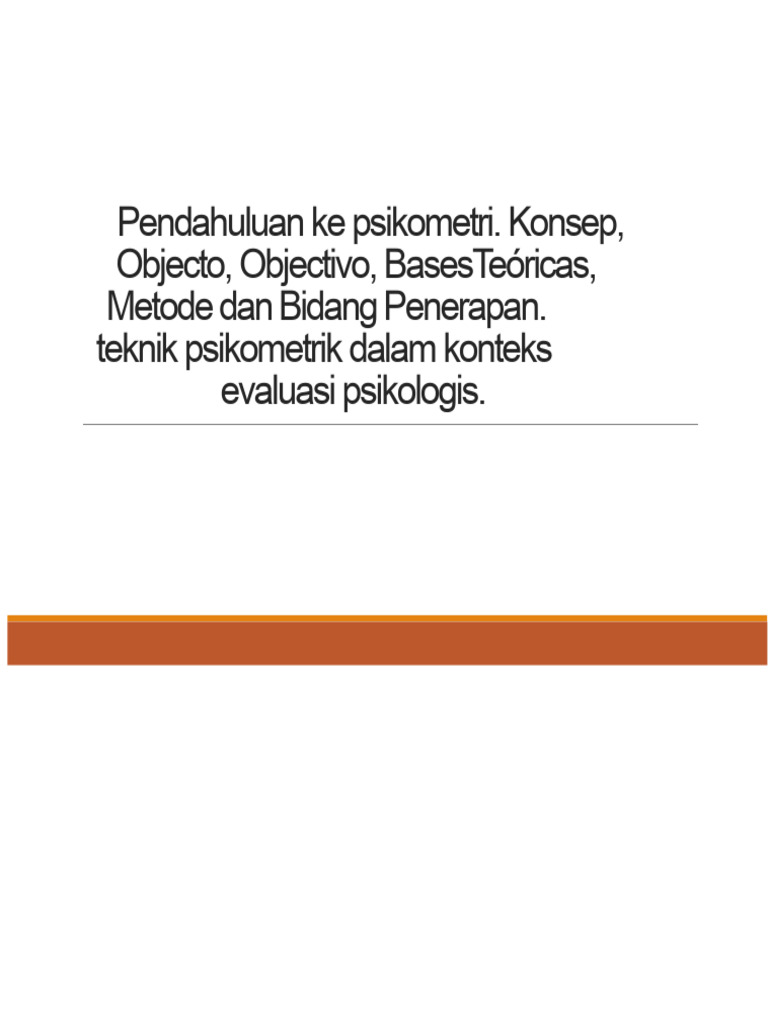 Panduan Psikometri: Konsep dan Aplikasi | PDF