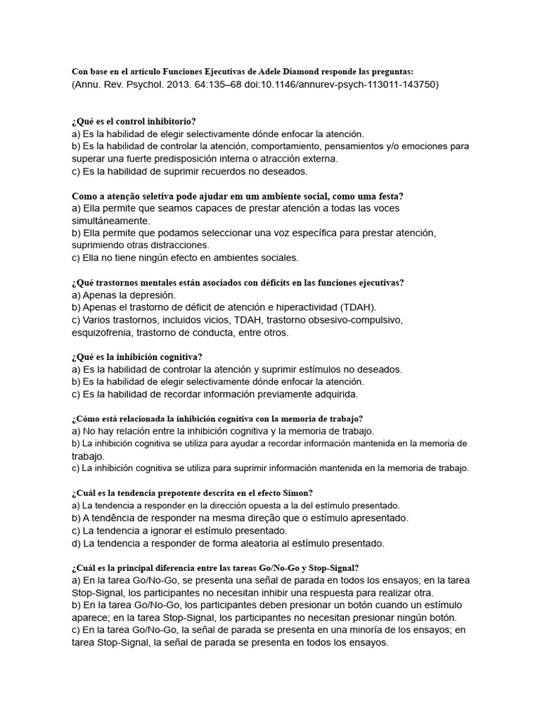 Ejercicios de Función Ejecutiva | PDF | Memoria | Memoria de trabajo