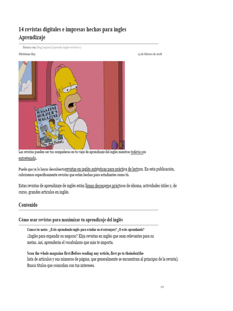 Revista Aprende Inglés 2 | PDF | Aprendizaje | Idioma en Inglés