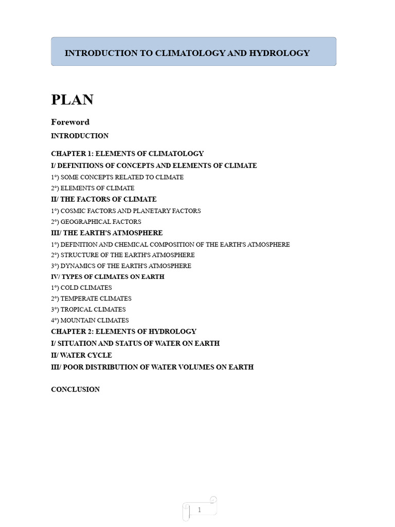 Initiation To Climatology and To L | PDF | Troposphere | Atmosphere Of ...