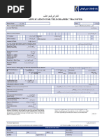 Emirates NBD Telegraphic Transfer Form | PDF | Banks | Indemnity