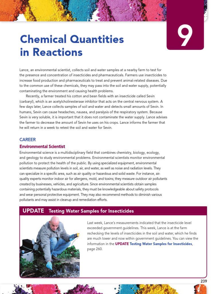 Quantity in Chemical Reactions | PDF | Mole (Unit) | Methanol