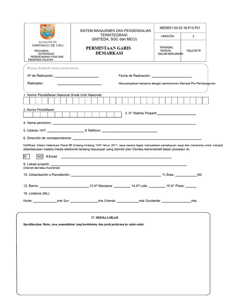 Format Garis Demarkasi | PDF