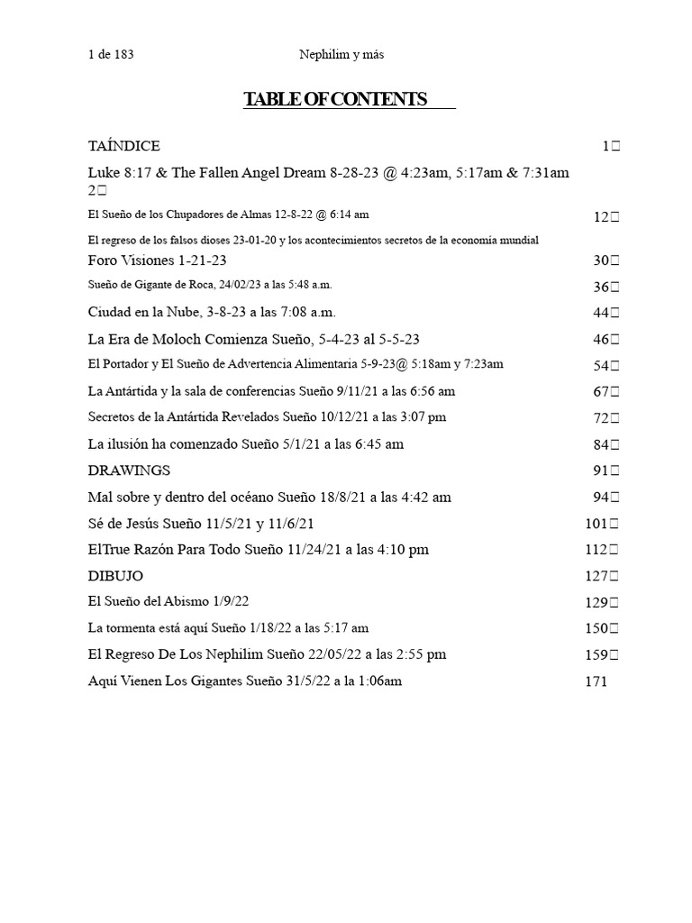 Sueños proféticos, visiones y palabras Nephilim y más - Vicki Goforth ...