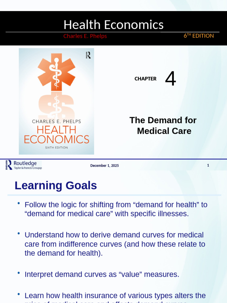 Demand for Medical Care Explained | PDF | Demand | Elasticity (Economics)