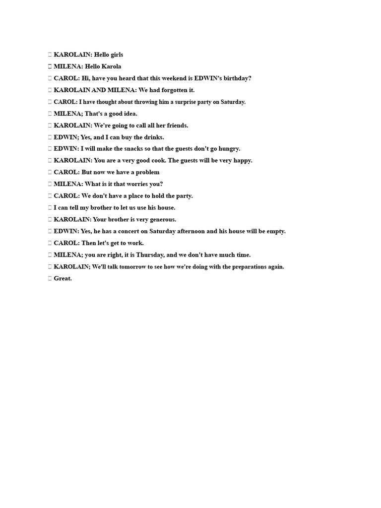 English Dialogue Party | PDF