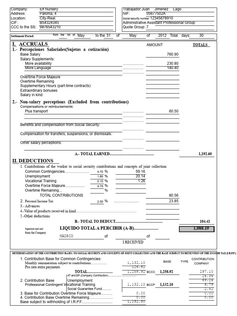 Excel Payroll Model Topic 7 FOL | PDF | Payroll | Salary