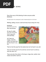 Goldilocks Story Summary | PDF | Goldilocks And The Three Bears