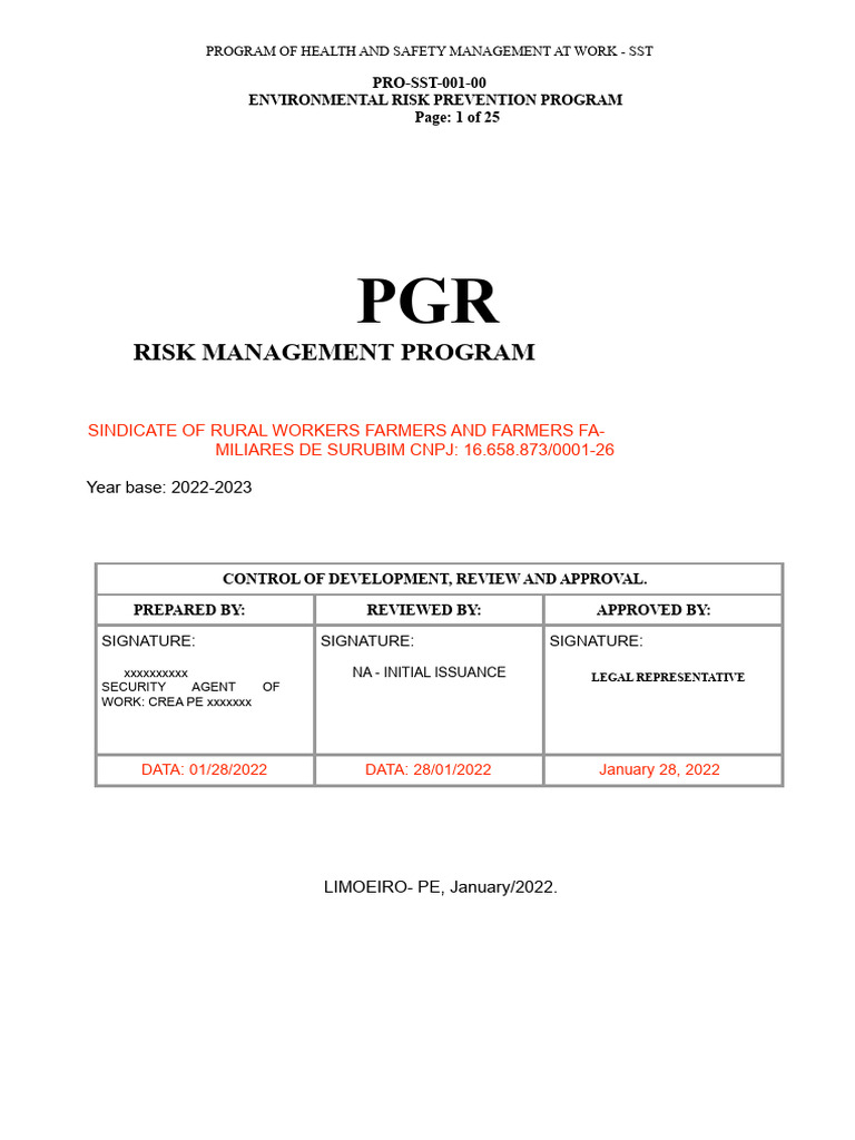 PGR - Accounting Organization Model Word | PDF | Occupational Safety ...