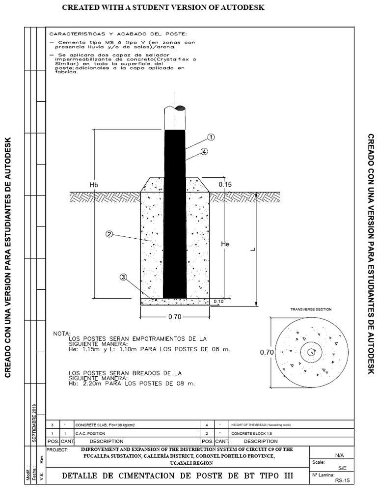 ++ Detail of BT Pole Foundation | PDF