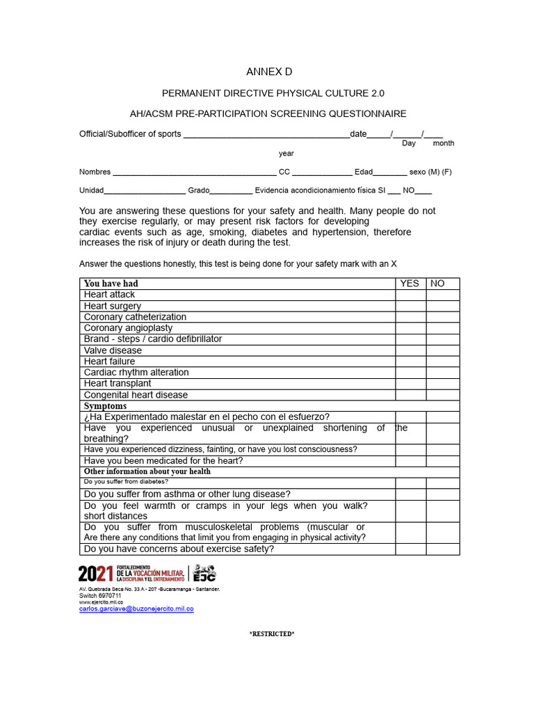 Screening Formats Annex D | PDF | Heart | Cardiovascular Diseases