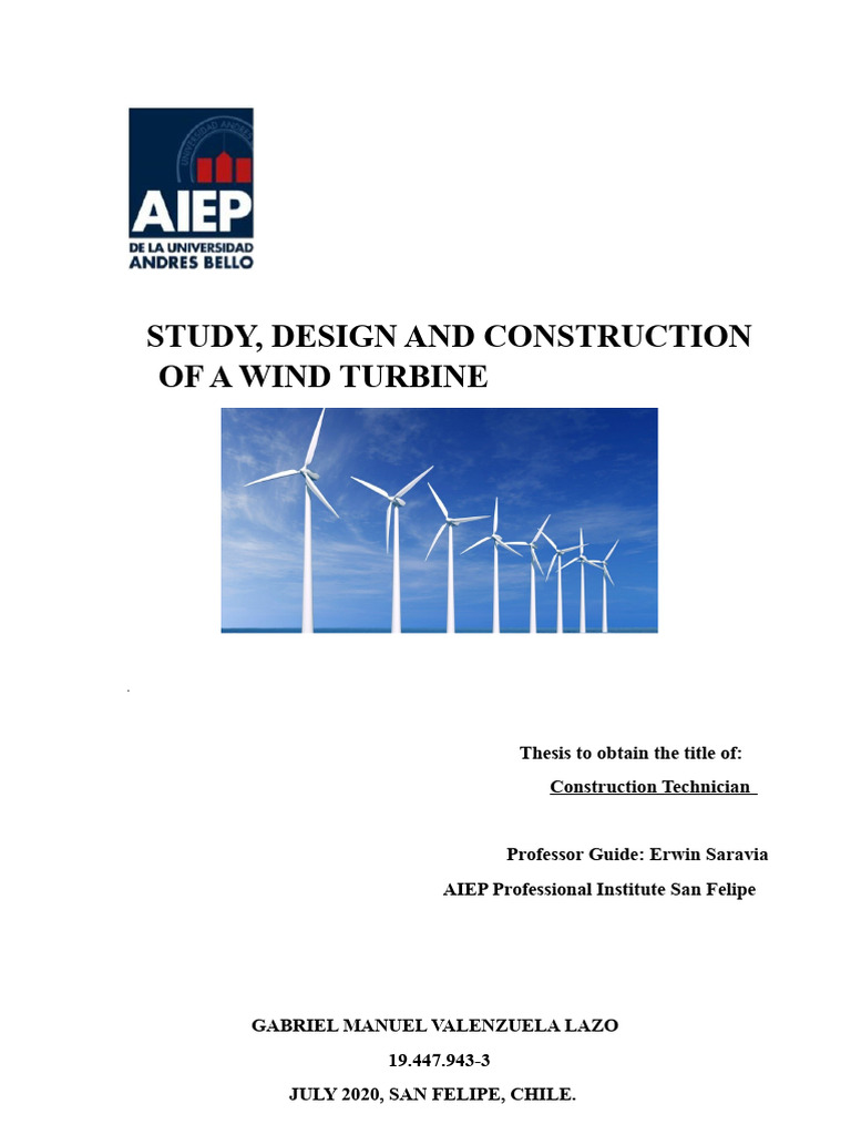 Thesis "Wind Energy" | PDF | Wind Turbine | Wind Power