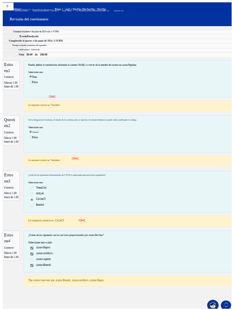 Introducción A Devops - Revisión Del Intento Del Cuestionario | PDF | Programación de ...
