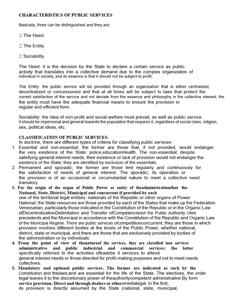 Key Characteristics of Public Services | PDF | Annulment | Criminal Law