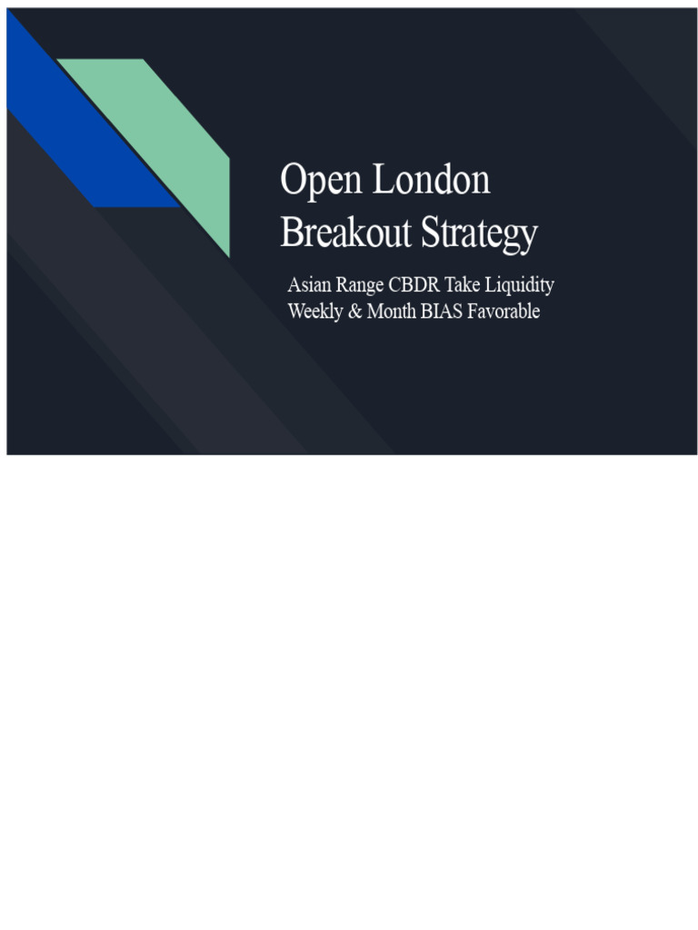 Open London Breakout Strategy Institutional Trading Strategy | PDF