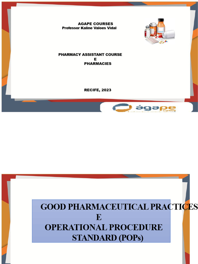 Good Pharmaceutical Practices, Pop 001 and 002 | PDF | Pharmacy ...