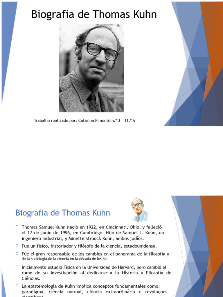 Biografía de Thomas Kuhn: Filosofía Científica | PDF | Educación en ...