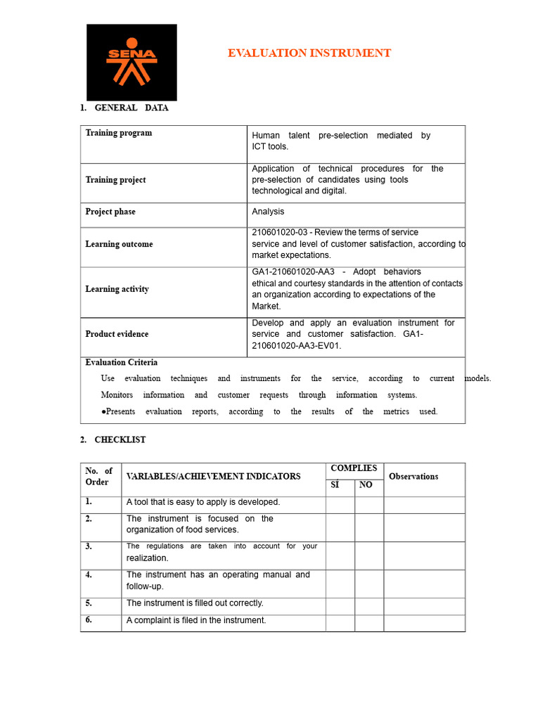 IE-GA1-210601020-AA3-EV01 | PDF | Evaluation | Customer Satisfaction