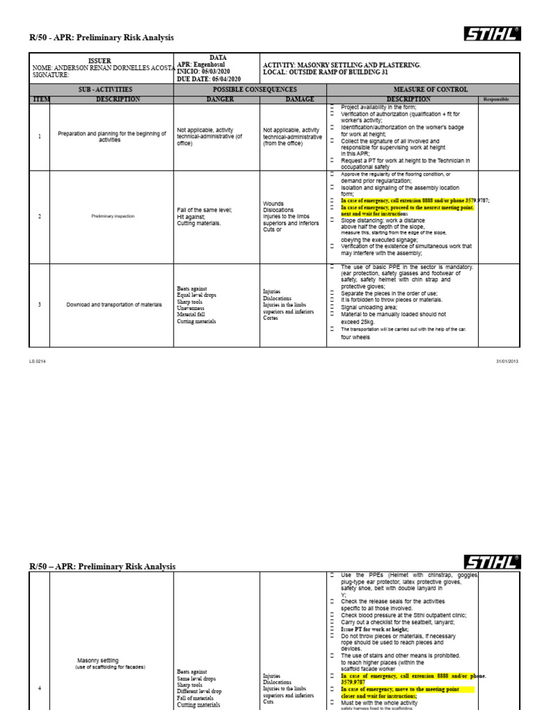 Apr - Settlement and Plastering | PDF | Occupational Safety And Health ...
