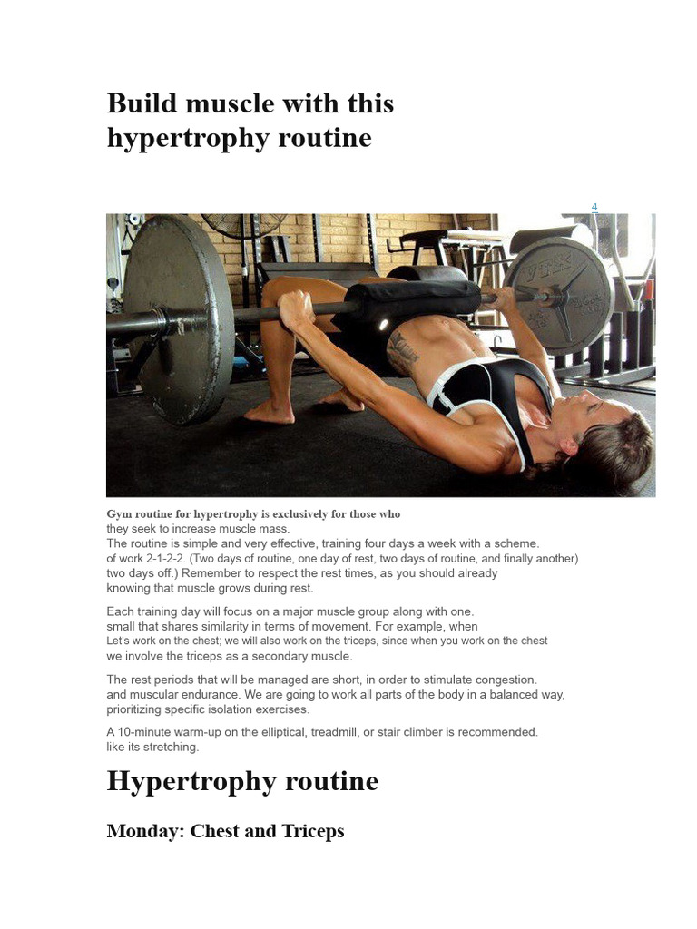 Build Muscle With This Hypertrophy Routine | PDF | Strength Training ...