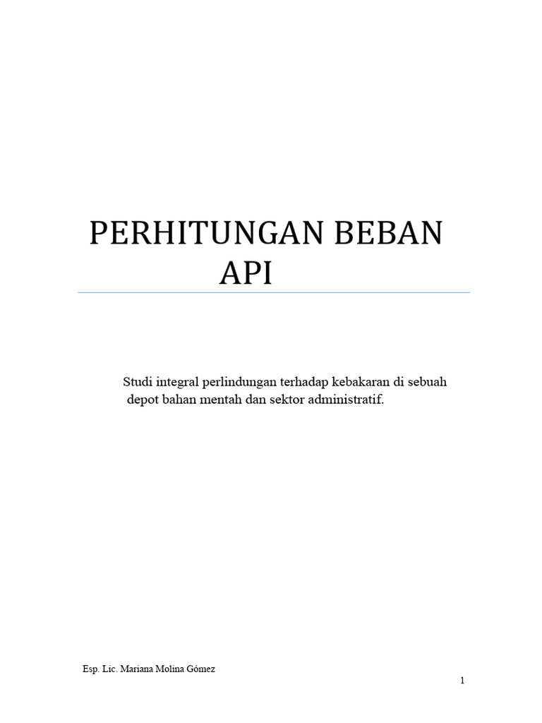 Perhitungan Beban Api dan Risiko Kebakaran | PDF