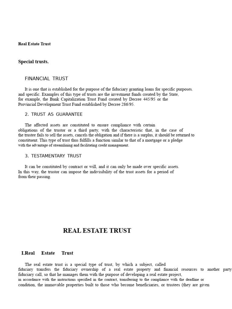Understanding Real Estate Trusts Explained | PDF | Trustee | Fiduciary