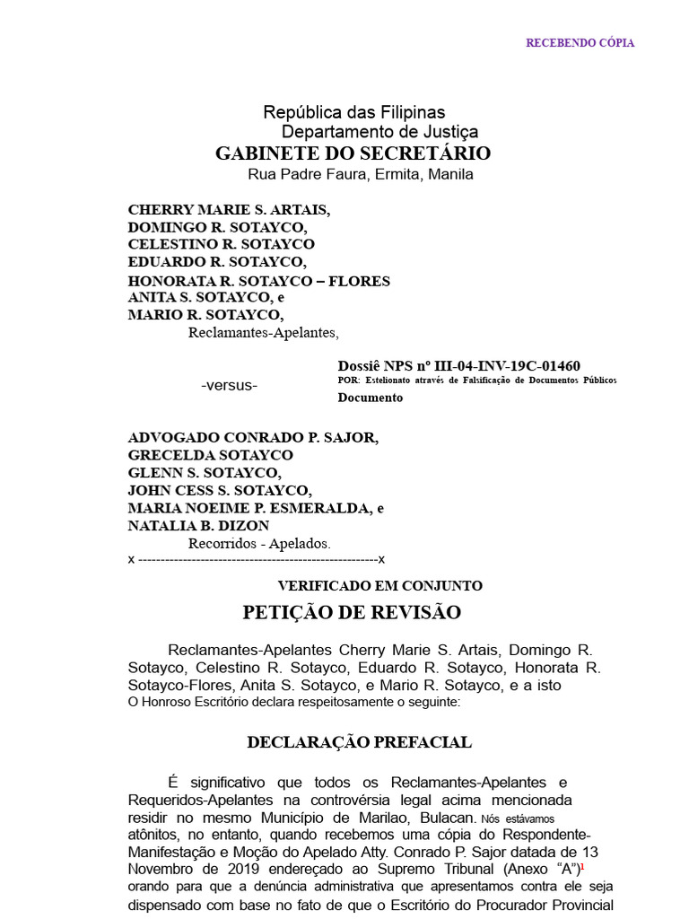 Apelação por Estelionato nas Filipinas | PDF | Evidência | Prova (jurídico)
