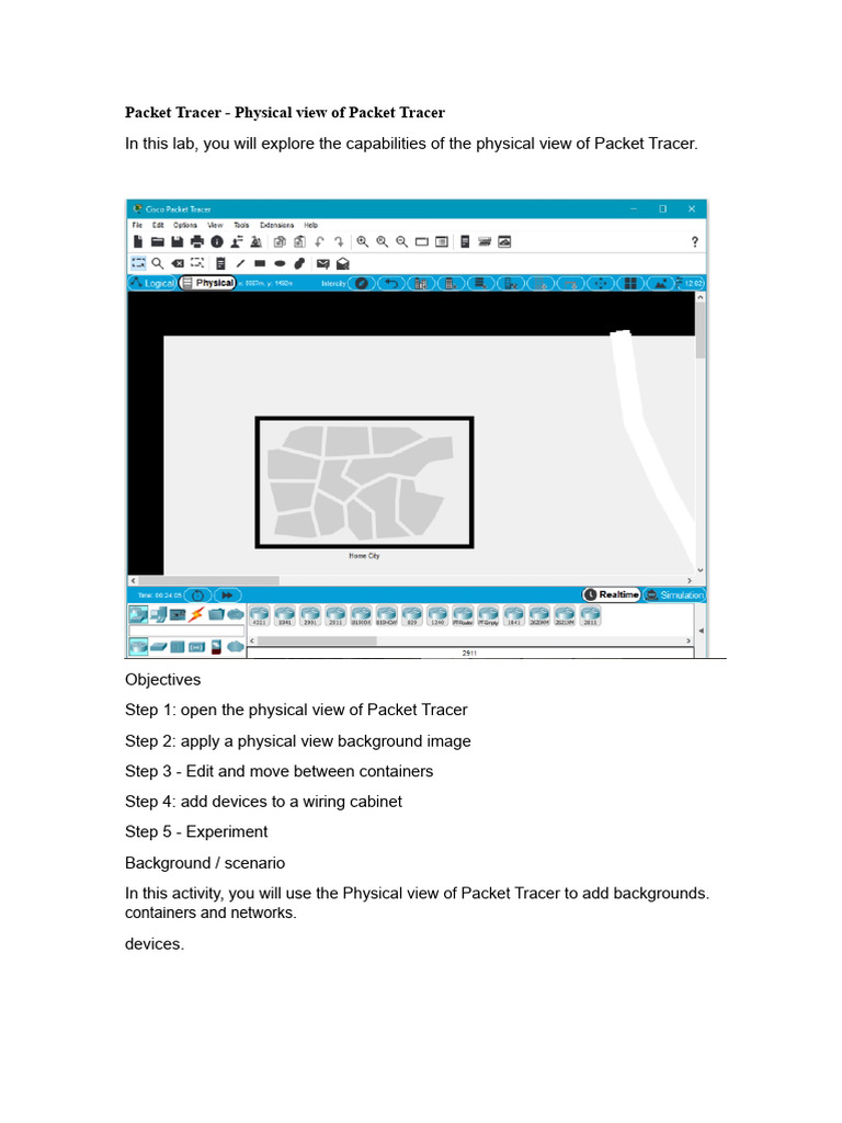 Exploring Packet Tracer's Physical View | PDF | Router (Computing ...