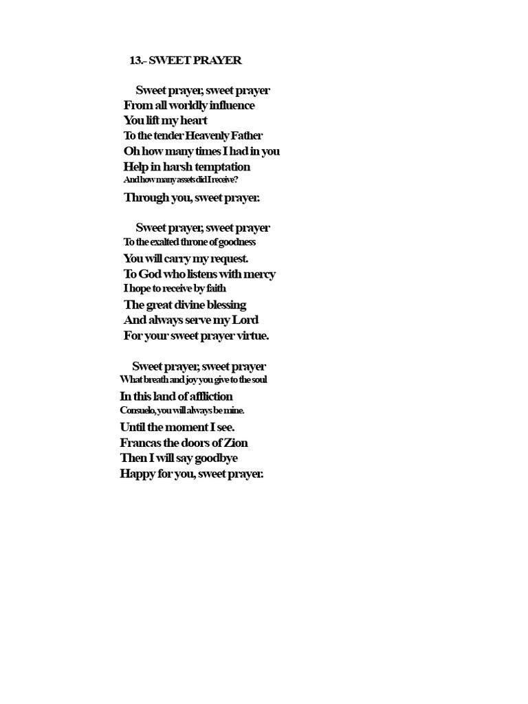 Sweet Prayer | PDF