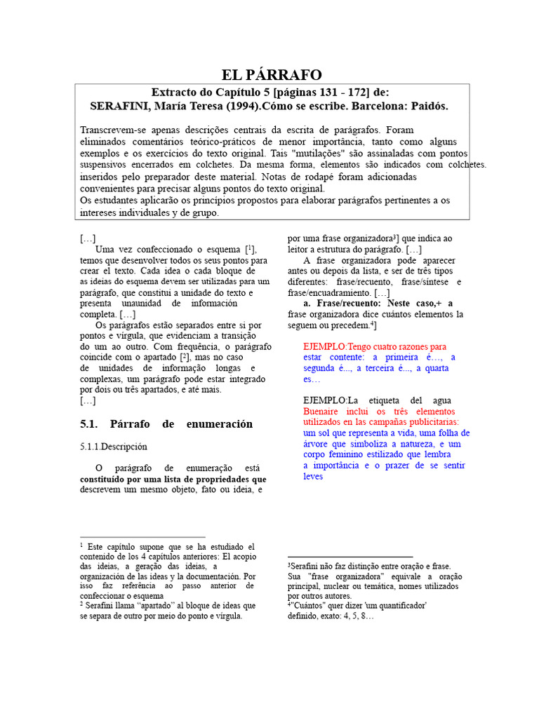 Estrutura e Tipos de Parágrafos | PDF | Parágrafo