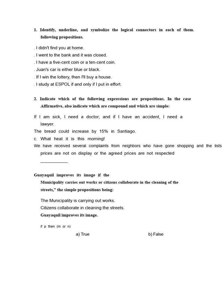 Logical Connectors and Propositions Analysis | PDF | If And Only If ...