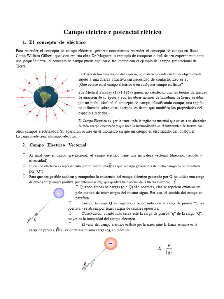 Campo Eléctrico: Conceptos y Ejemplos | PDF | Condensador | Capacidad