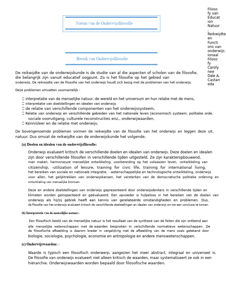 De Aard Van de Onderwijskunde | PDF