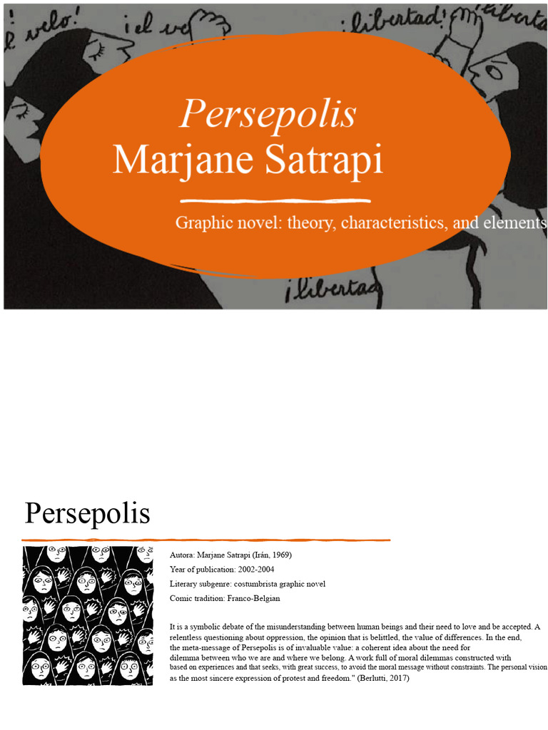 Persepolis Graphic Novel, Characteristics and Elements | PDF | Narrative