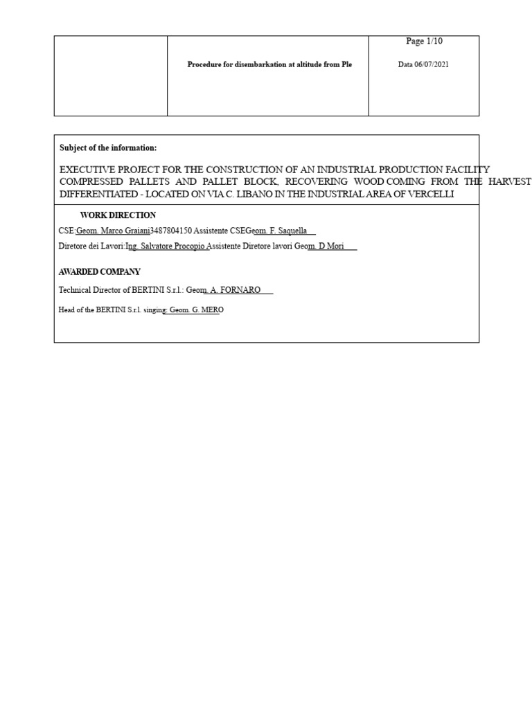 Landing Procedure Ple | PDF