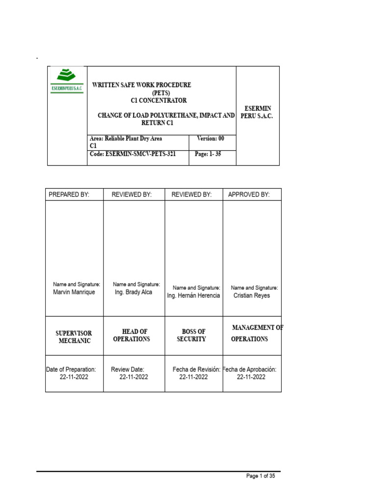 Pets Change of Polines | PDF | Occupational Safety And Health | Safety