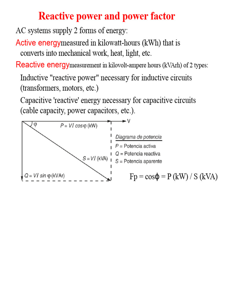 Reactive Energy and Power Factor | PDF | Ac Power | Capacitor