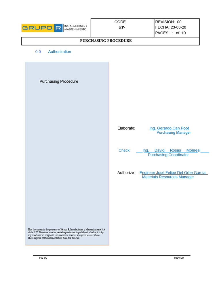 PP - Purchasing Procedure | PDF | Procurement | Business