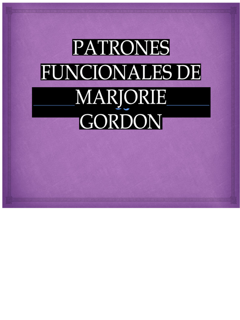 Pola Fungsional Kesehatan Gordon | PDF