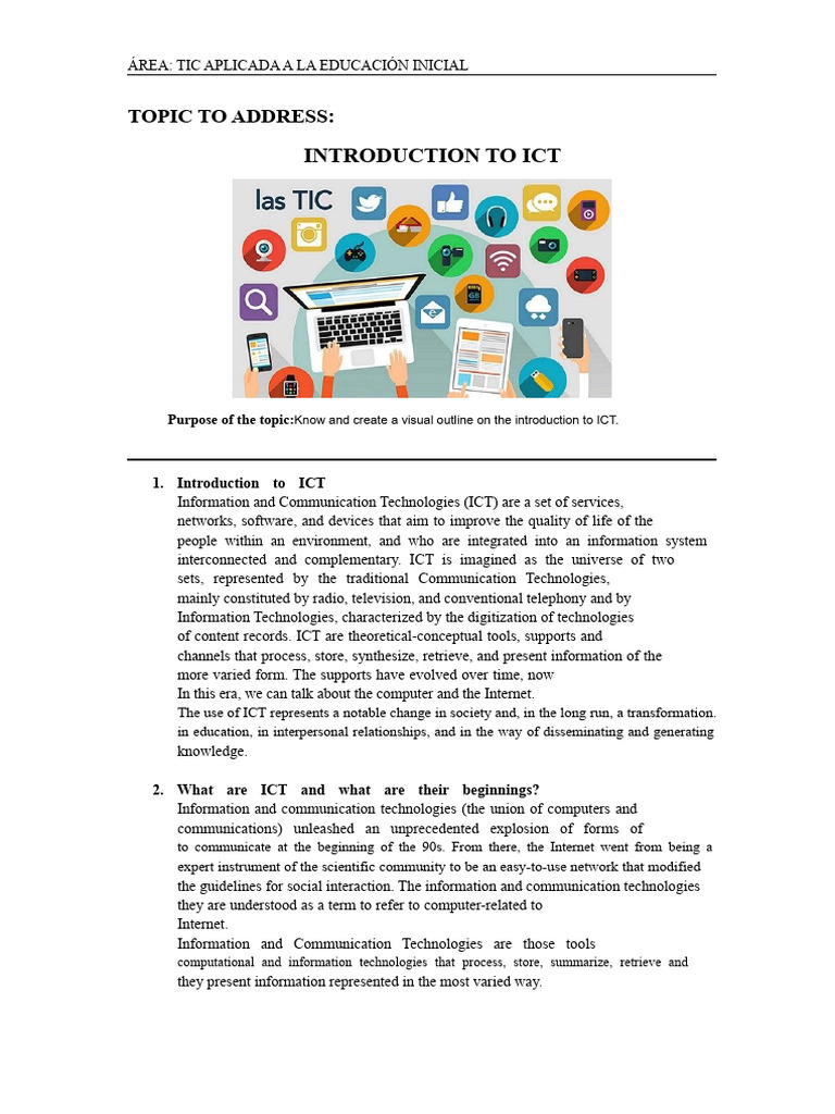 Introduction To ICT | PDF | Information And Communications Technology ...