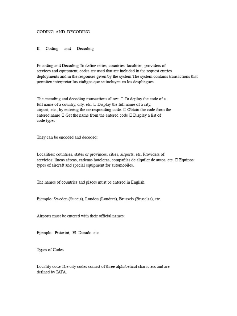 Coding and Decoding | PDF | Code | Encodings