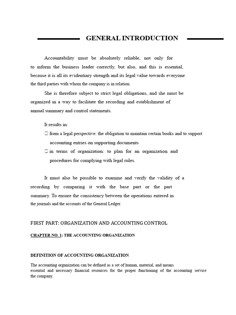 Basic Concepts of Accounting Organization | PDF | Debits And Credits ...