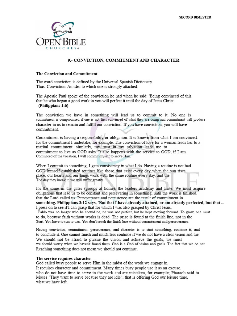 9-10 Conviction, Commitment and Character - The Structure of A Cell ...