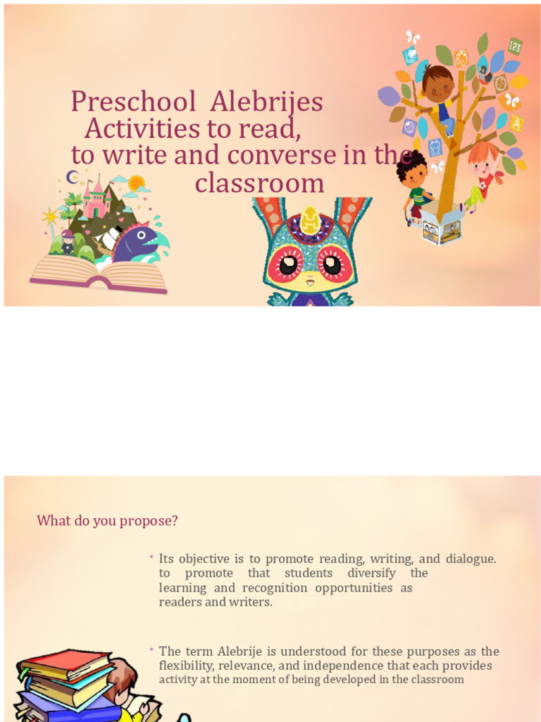 Preschool Alebrijes Activities For Reading and Writing | PDF | Books ...