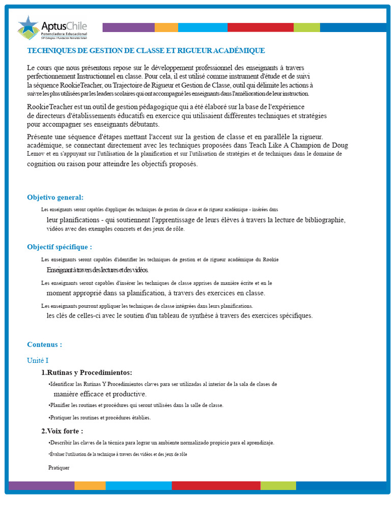 Gestion de classe et rigueur académique | PDF | Pédagogie | Cognition