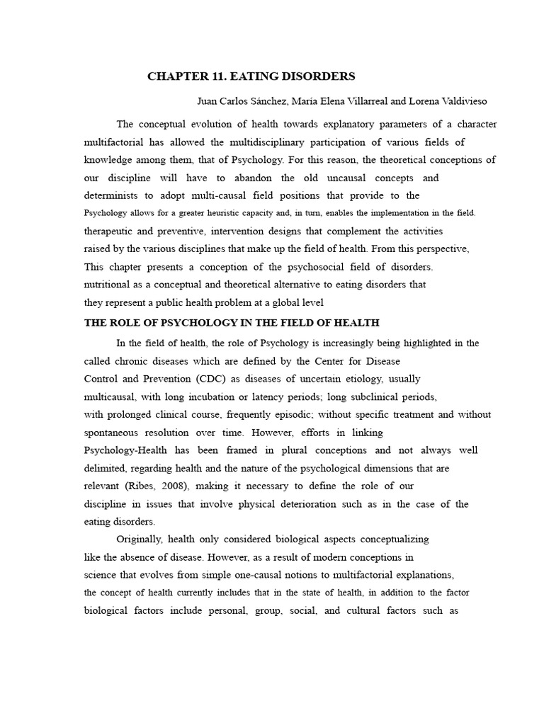 Theoretical Bases of Eating Disorders in Adolescents | PDF | Bulimia ...
