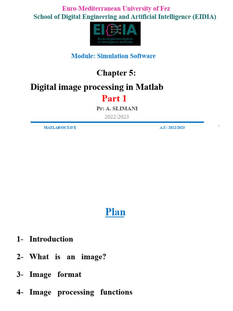 MATLAB Image Processing Basics | PDF | Integer (Computer Science ...