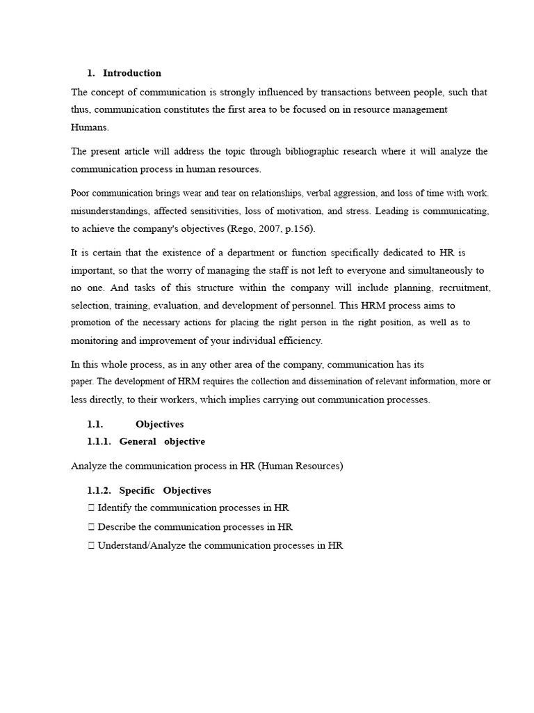 Communication in Human Resources Management | PDF | Communication ...