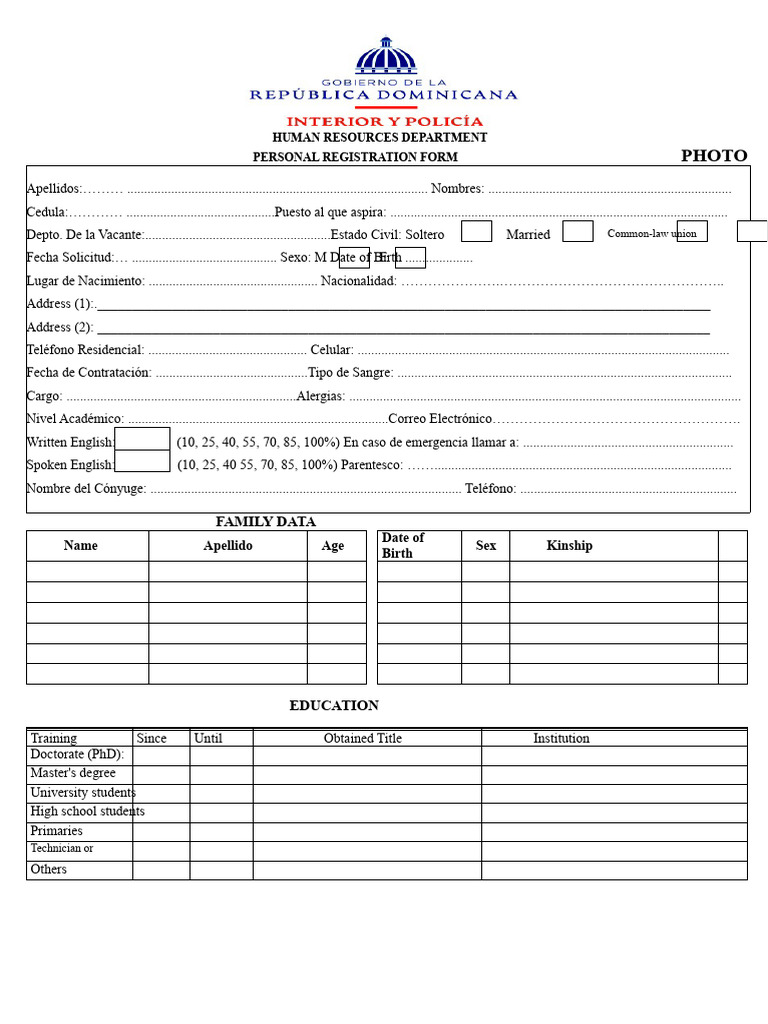 Updated Employee Entry Form 1 | PDF | Labor | Business